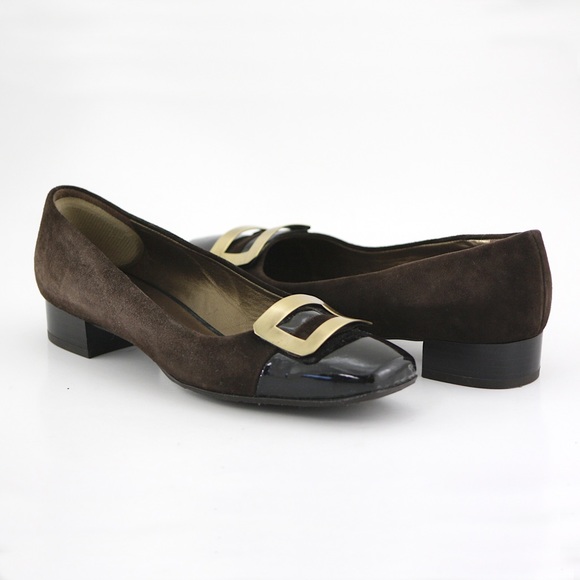 Peter Kaiser | Shoes | Peter Kaiser Cap Toe Suede Mid Heel Pump ...